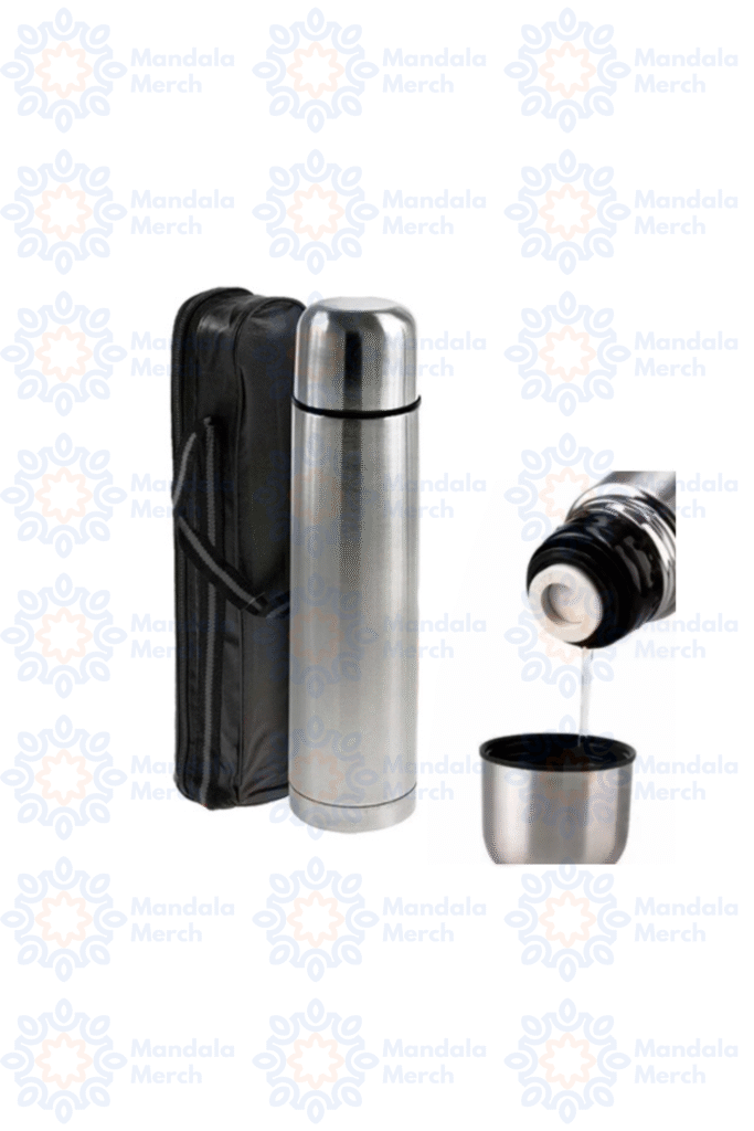 Termo Metálico Plateado JAM240 - Mandala Merch